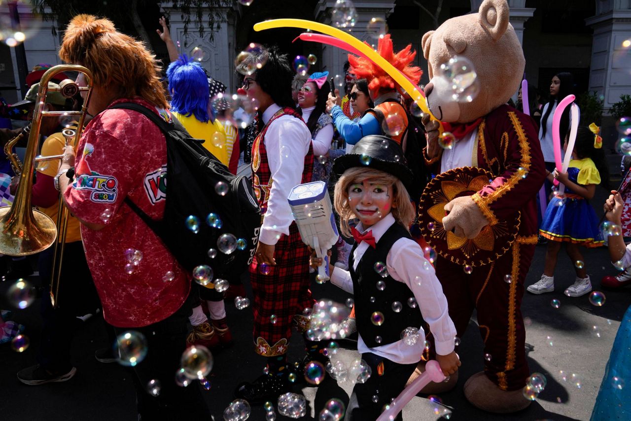 Hundreds in Peru mark Clown Day in hopes of getting the holiday ...