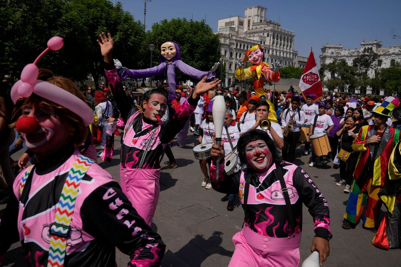 Hundreds in Peru mark Clown Day in hopes of getting the holiday ...