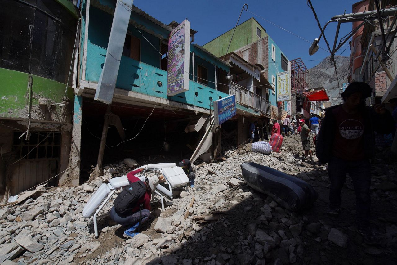 Mudslides smash 5 villages in Peru; death toll lowered to 12