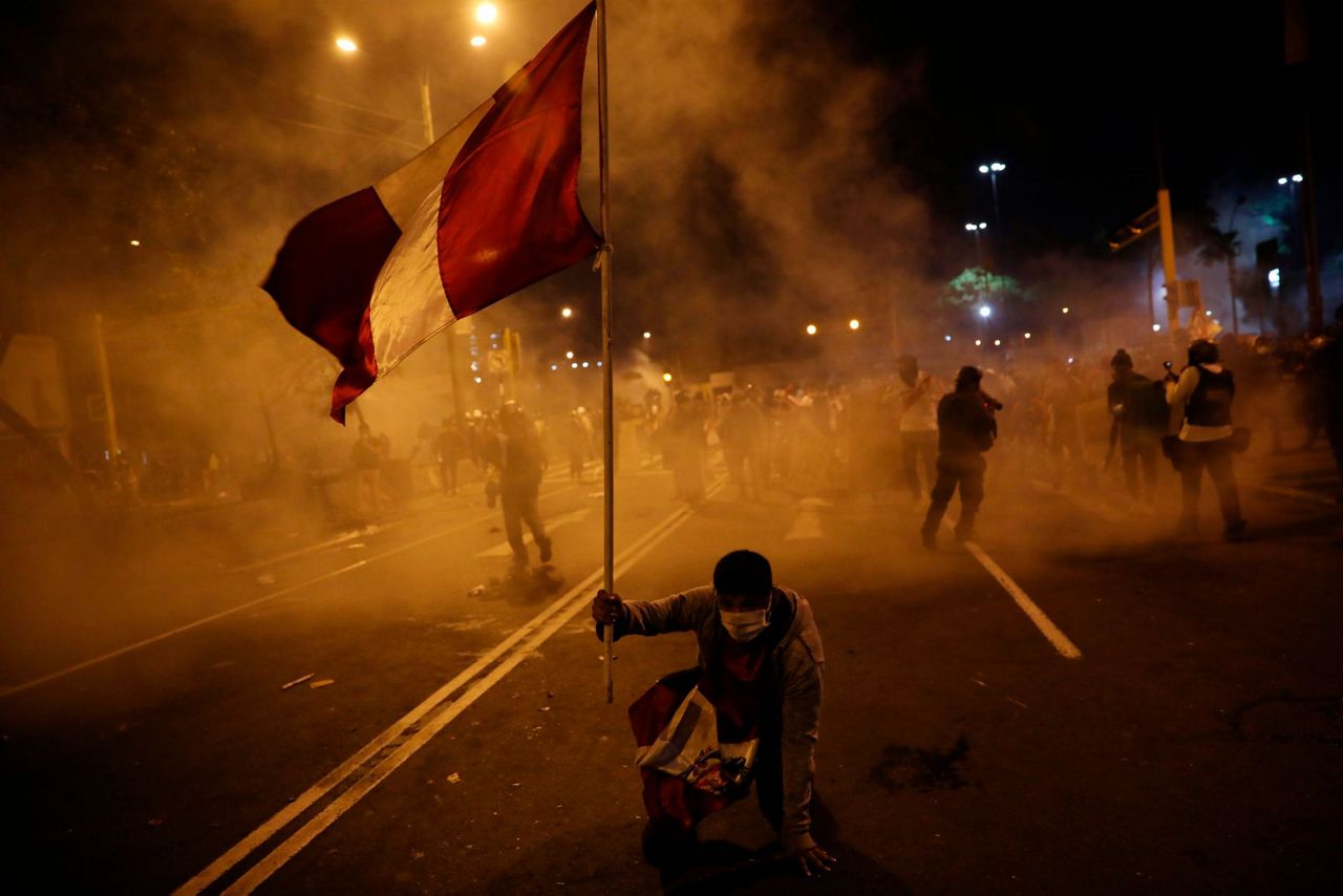 1 killed in protests against Peru's new president