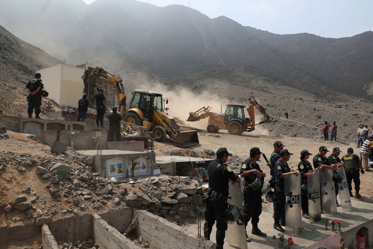 Peru demolishes mausoleum holding dead Shining Path rebels