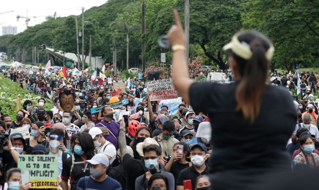 Philippine activists protest anti-terror law despite threats