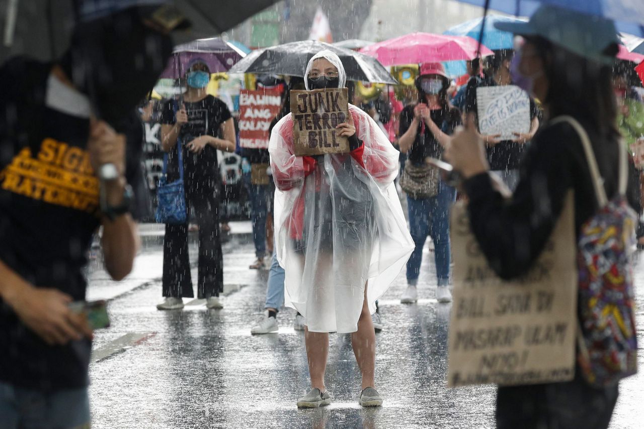 Philippine activists protest anti-terror law despite threats