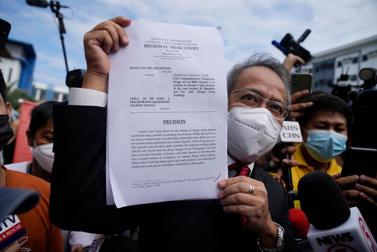 Philippine court acquits former justice minister of drug charges after ...