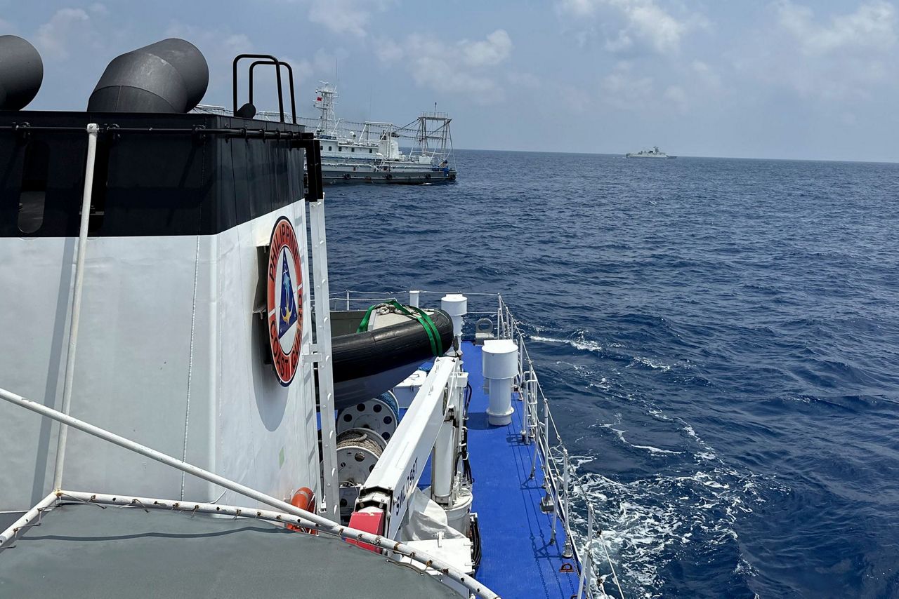 Philippines Protests After A Chinese Coast Guard Ship Nearly Collides