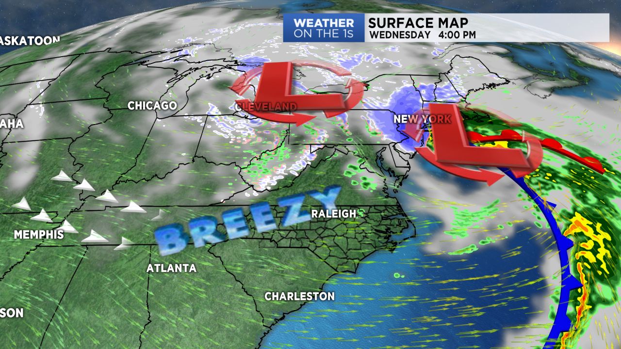 Chilling northwest winds set up Wednesday