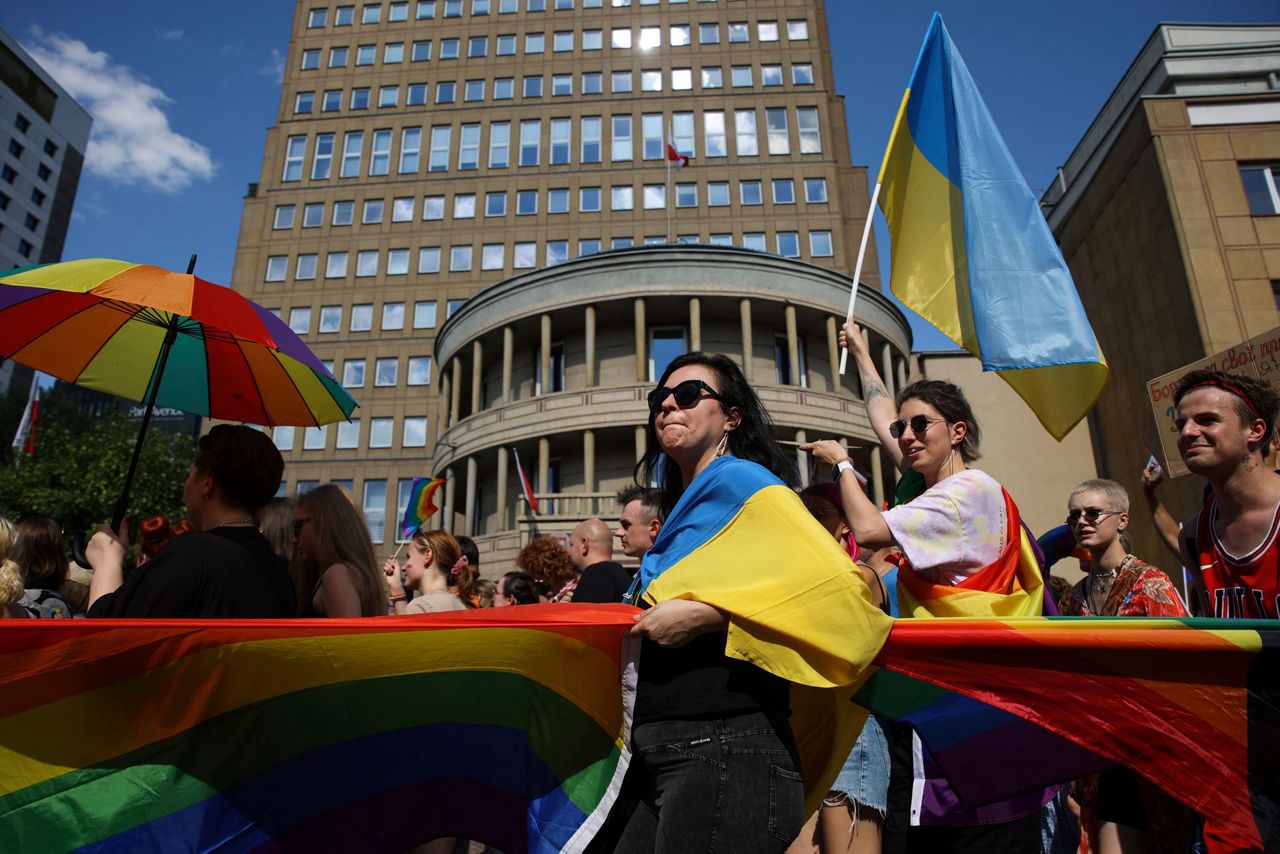 With war, Kyiv pride parade becomes a peace march in Warsaw