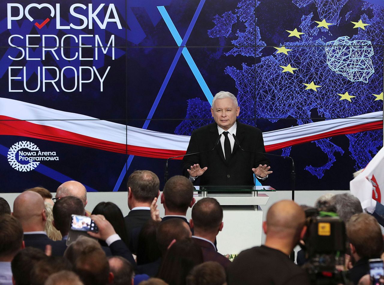 Poland's ruling right-wing party tops the polls