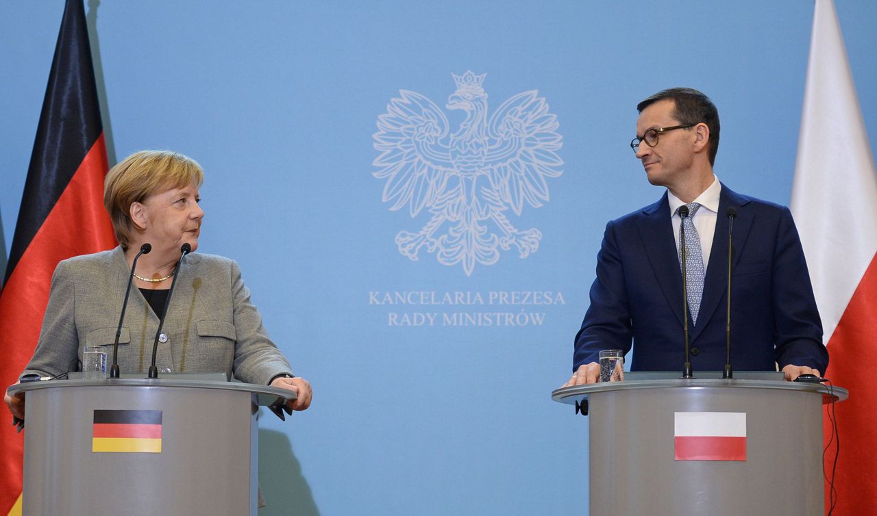Merkel visiting Poland amid calls for WWII reparations