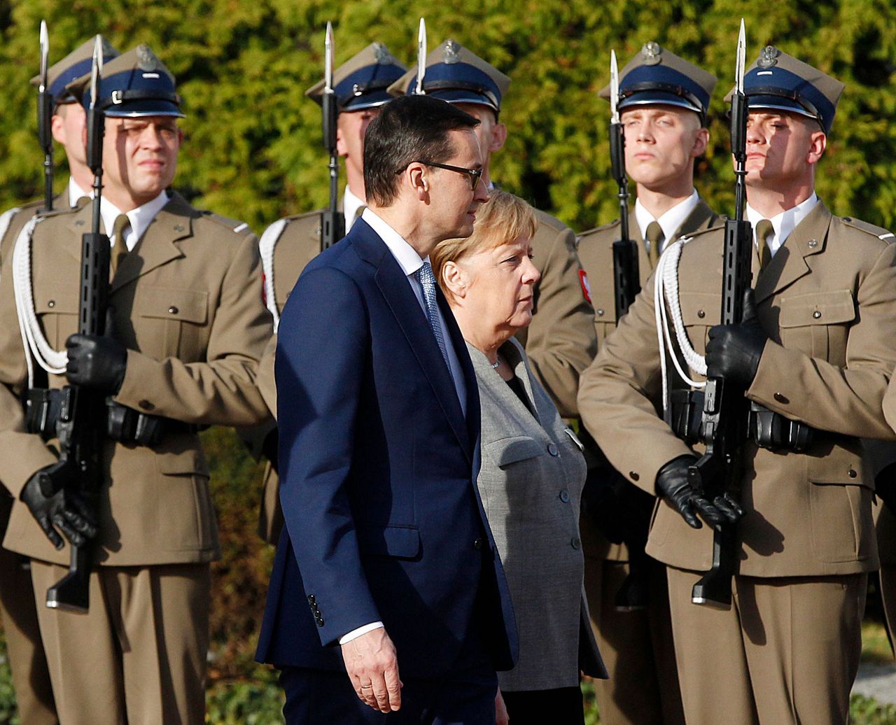 Merkel visiting Poland amid calls for WWII reparations