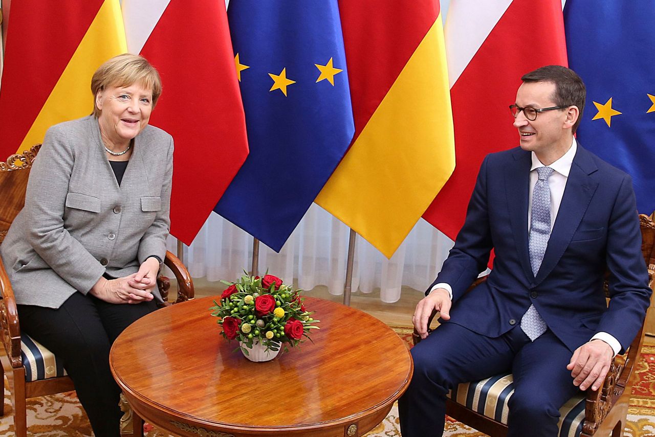 Merkel visiting Poland amid calls for WWII reparations