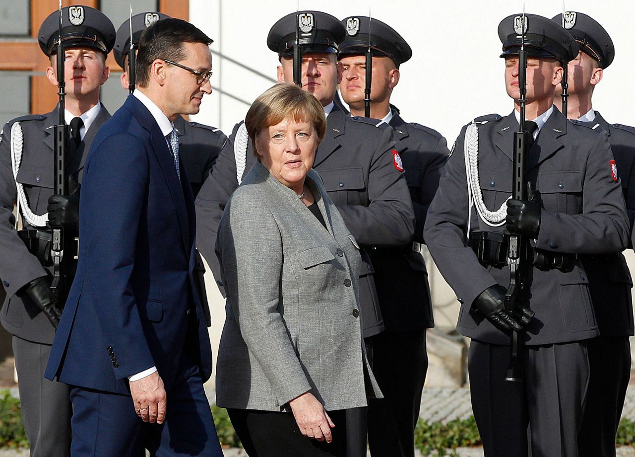 Merkel visiting Poland amid calls for WWII reparations