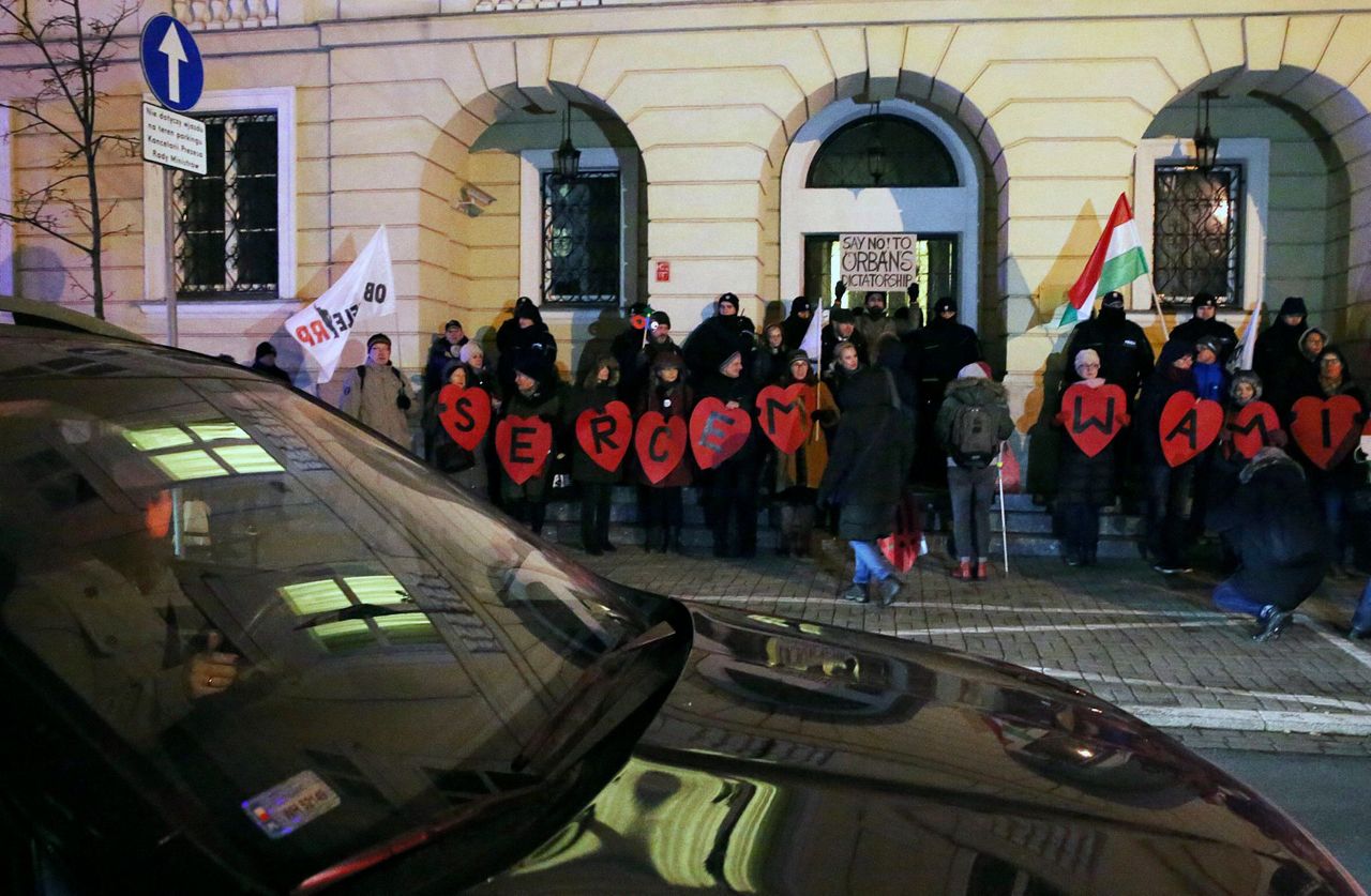 Protesters in Hungary reject Orban's nationalist government