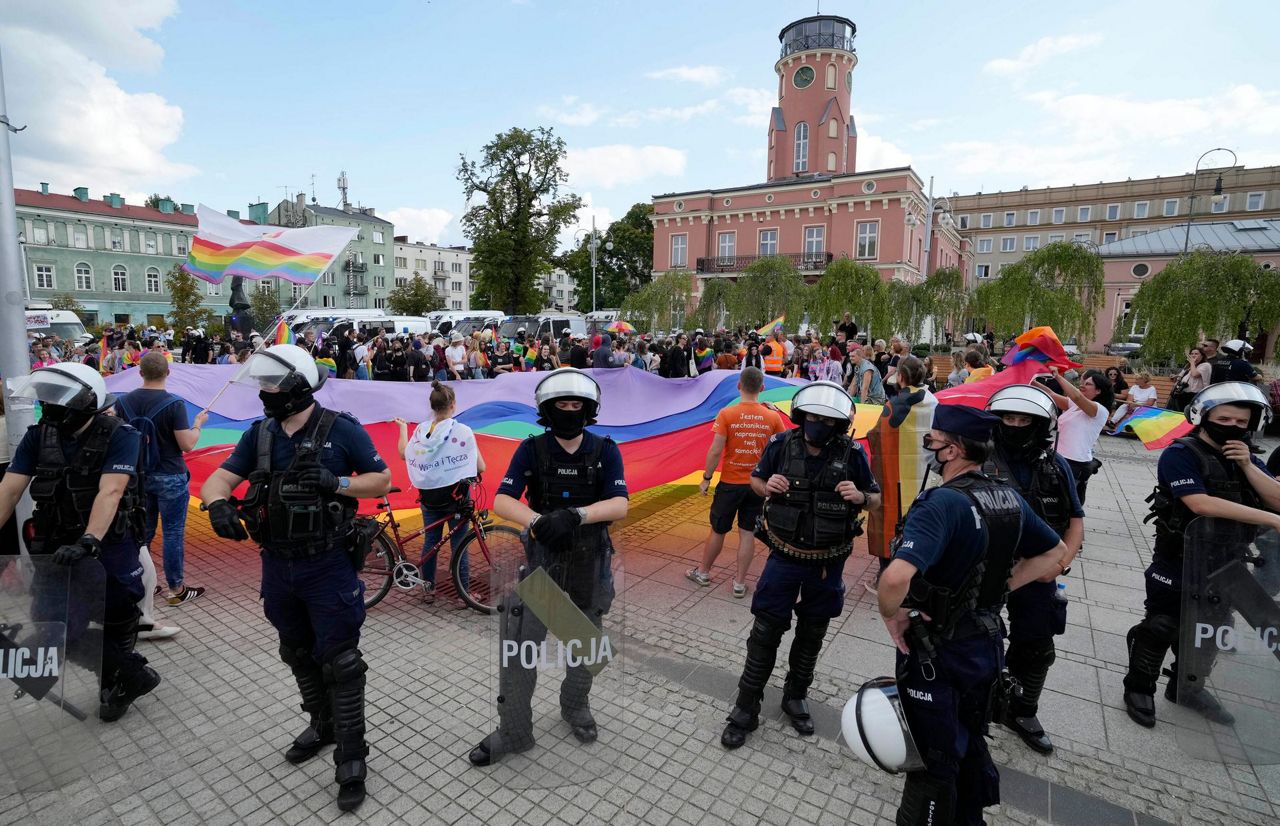 Two LGBT marches held in Poland under heavy police security