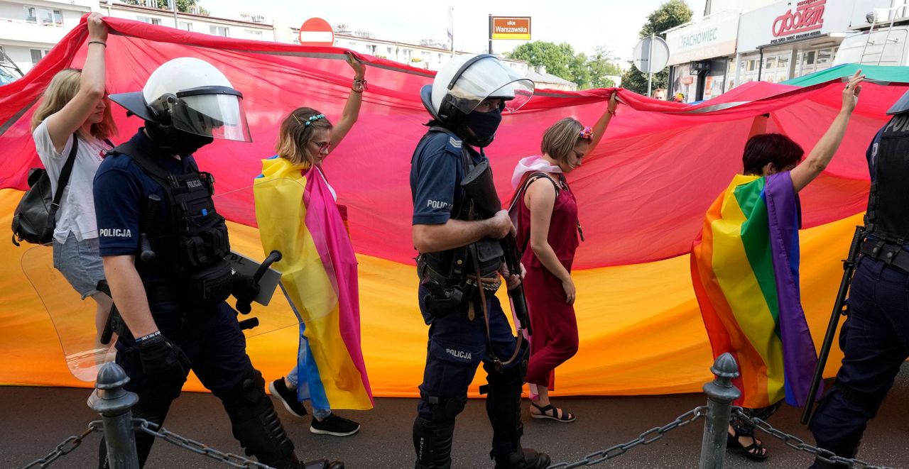 Two LGBT marches held in Poland under heavy police security