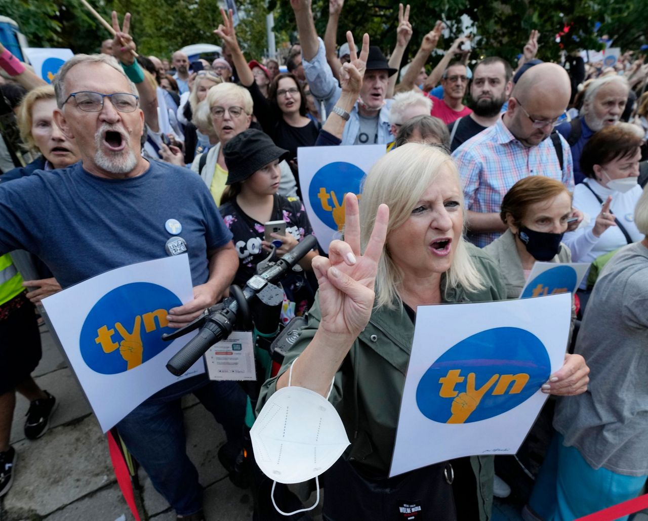 Poles to protest bill that would silence US-owned TV network