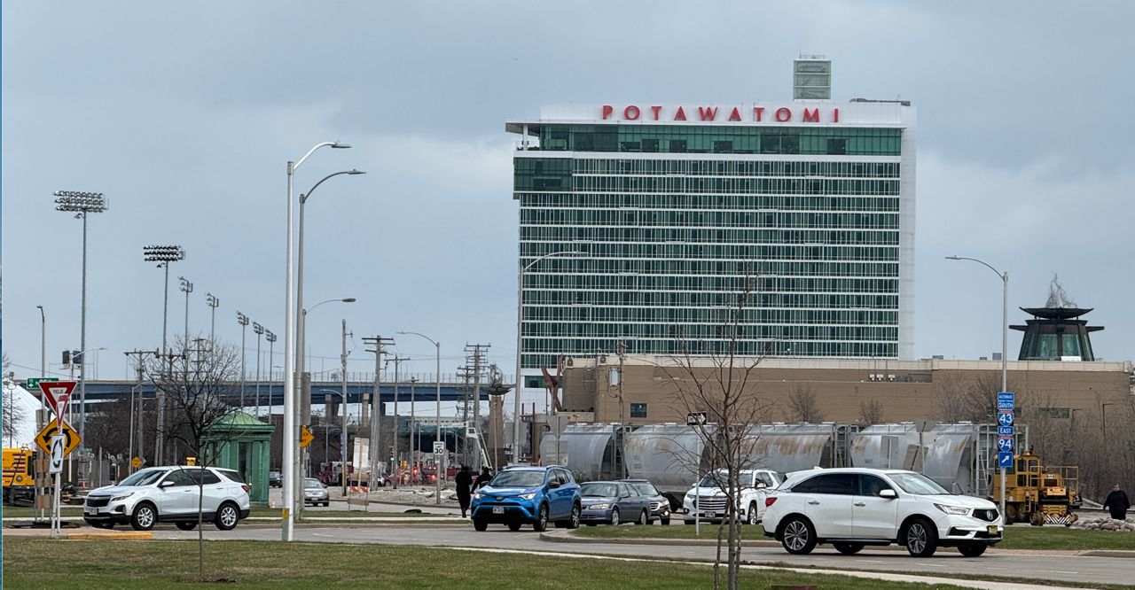 Crews put out large fire near Potawatomi Hotel & Casino