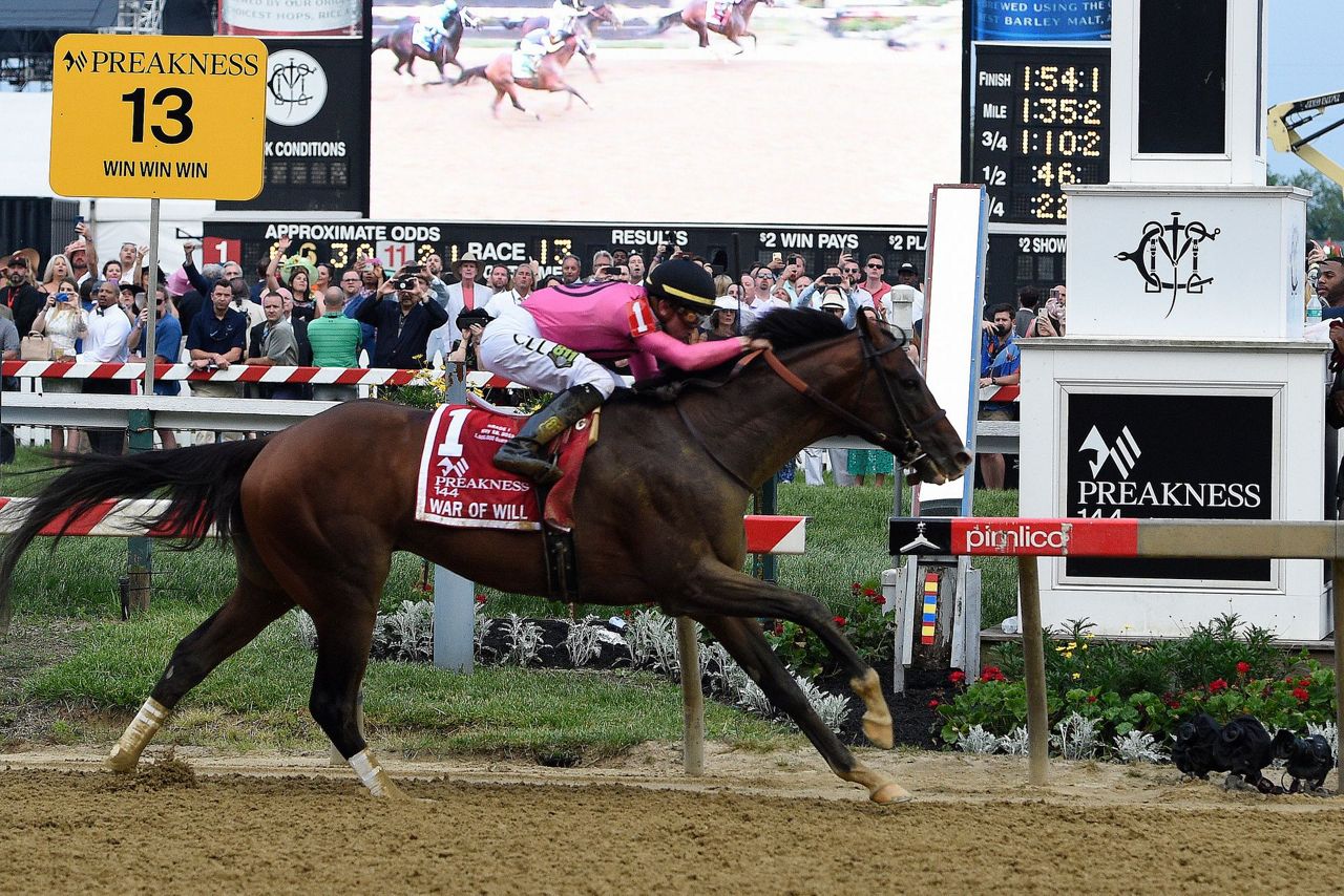 The Latest: Infield crowd sparse hours before the Preakness