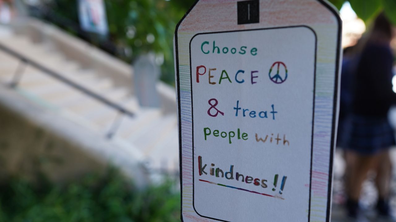 Students share messages of acceptance during Peace Week