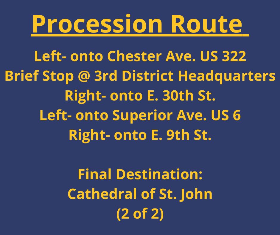 Cleveland police release procession route for fallen officer