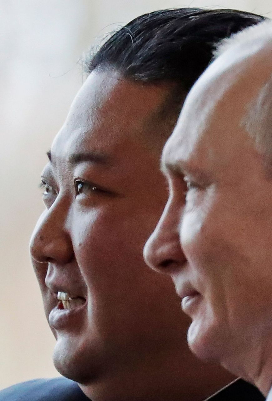 The Latest: Putin, Kim shake hands before start of talks