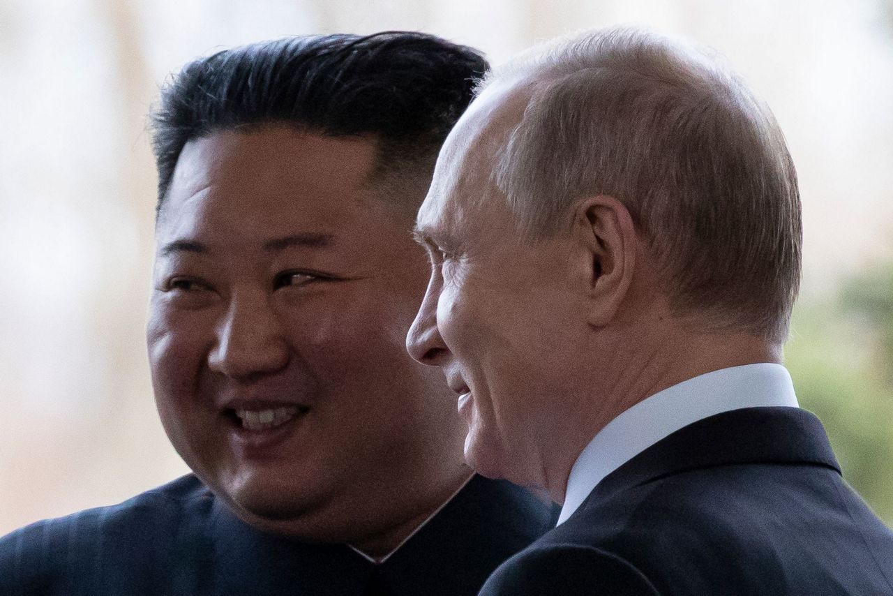 The Latest: Putin, Kim shake hands before start of talks