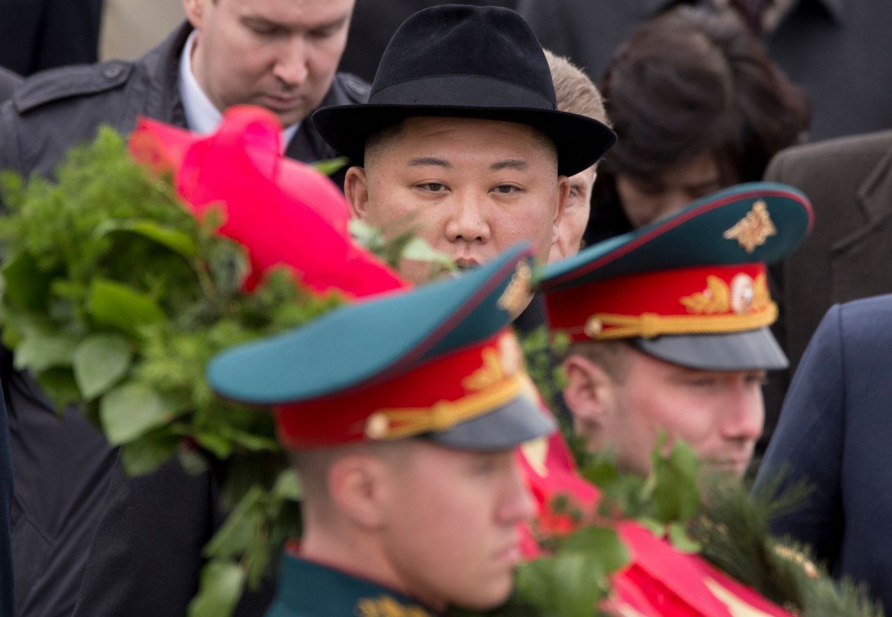 Kim Jong Un visits war memorial following summit with Putin