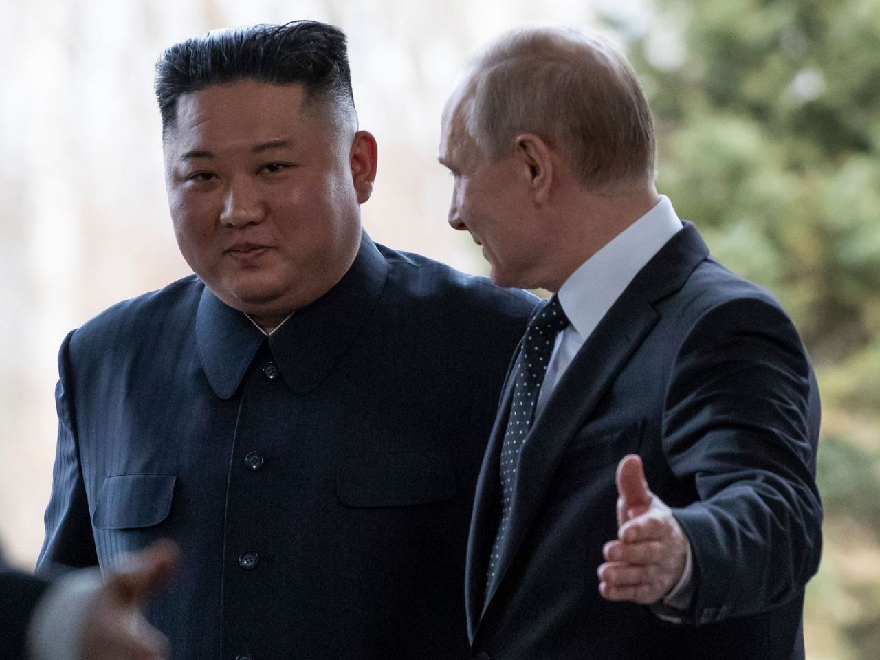 The Latest: Putin, Kim shake hands before start of talks
