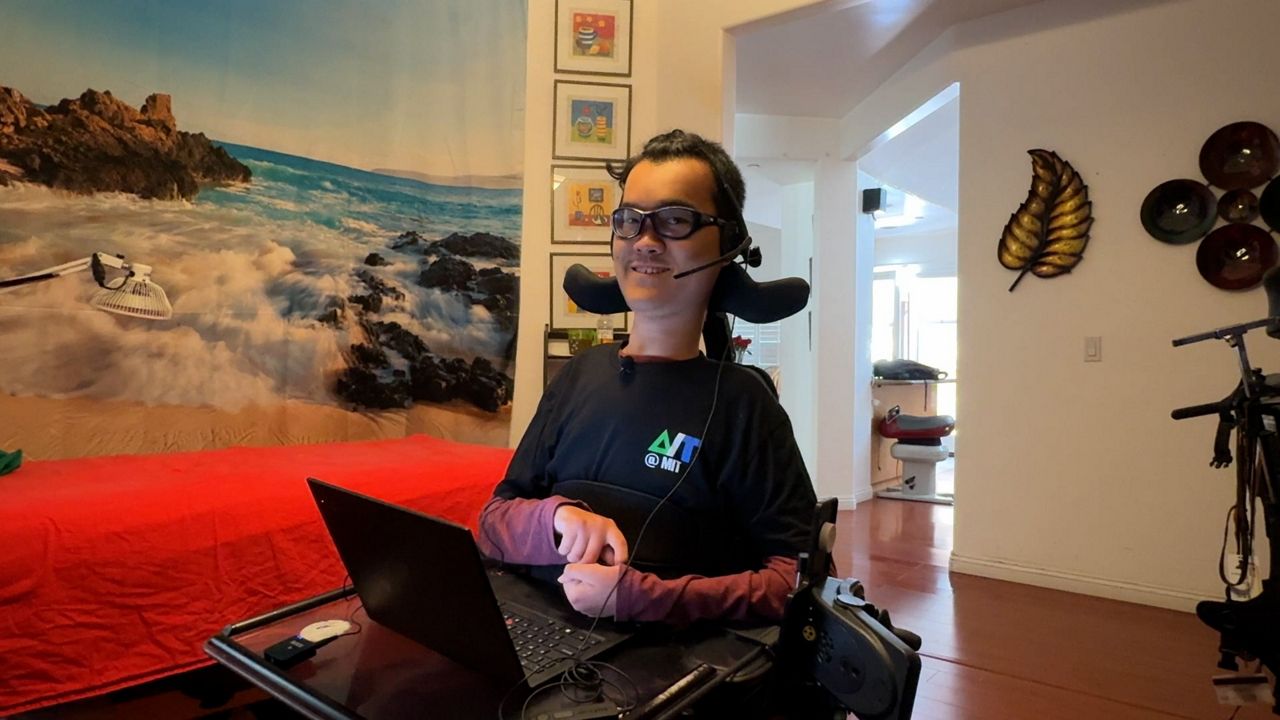 Disabled student uses power of mind to defy physical limits