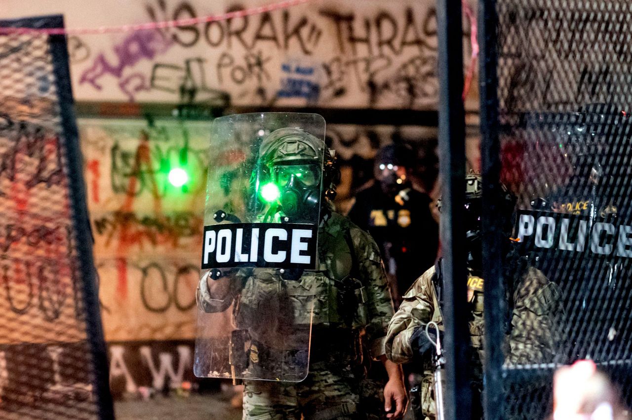 Huge Portland protest crowds, standoff with feds go on