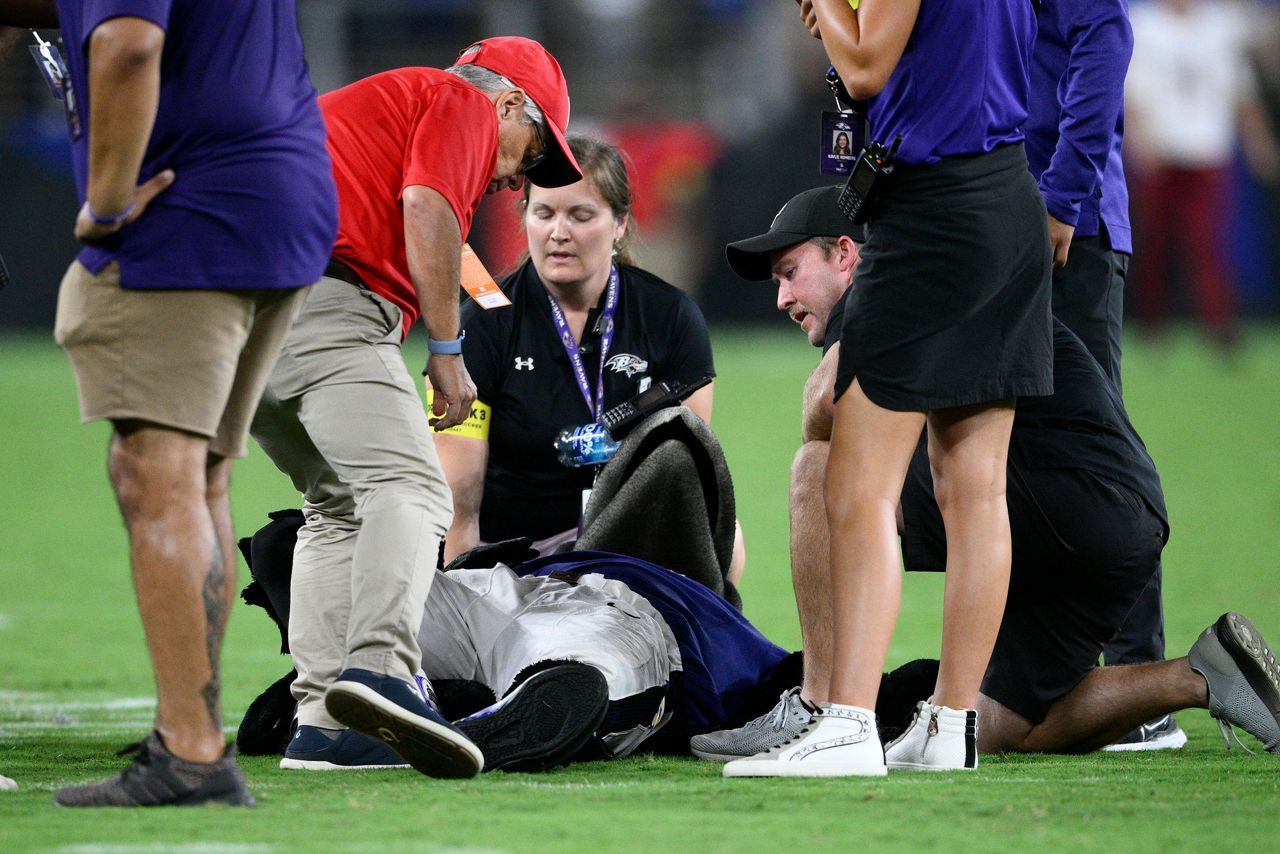 Ravens' mascot headed to IR with 'drumstick' injury