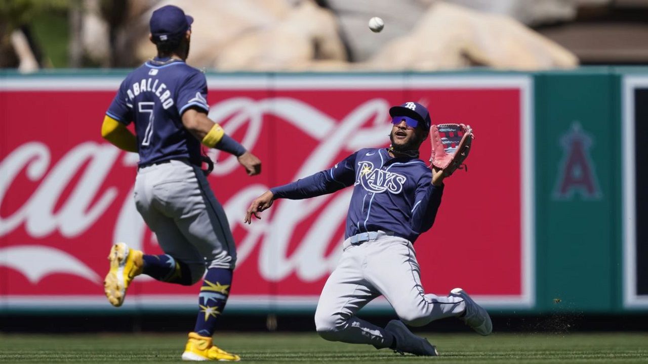 Caballero’s homer send Rays to a 4-2 victory over the Angels