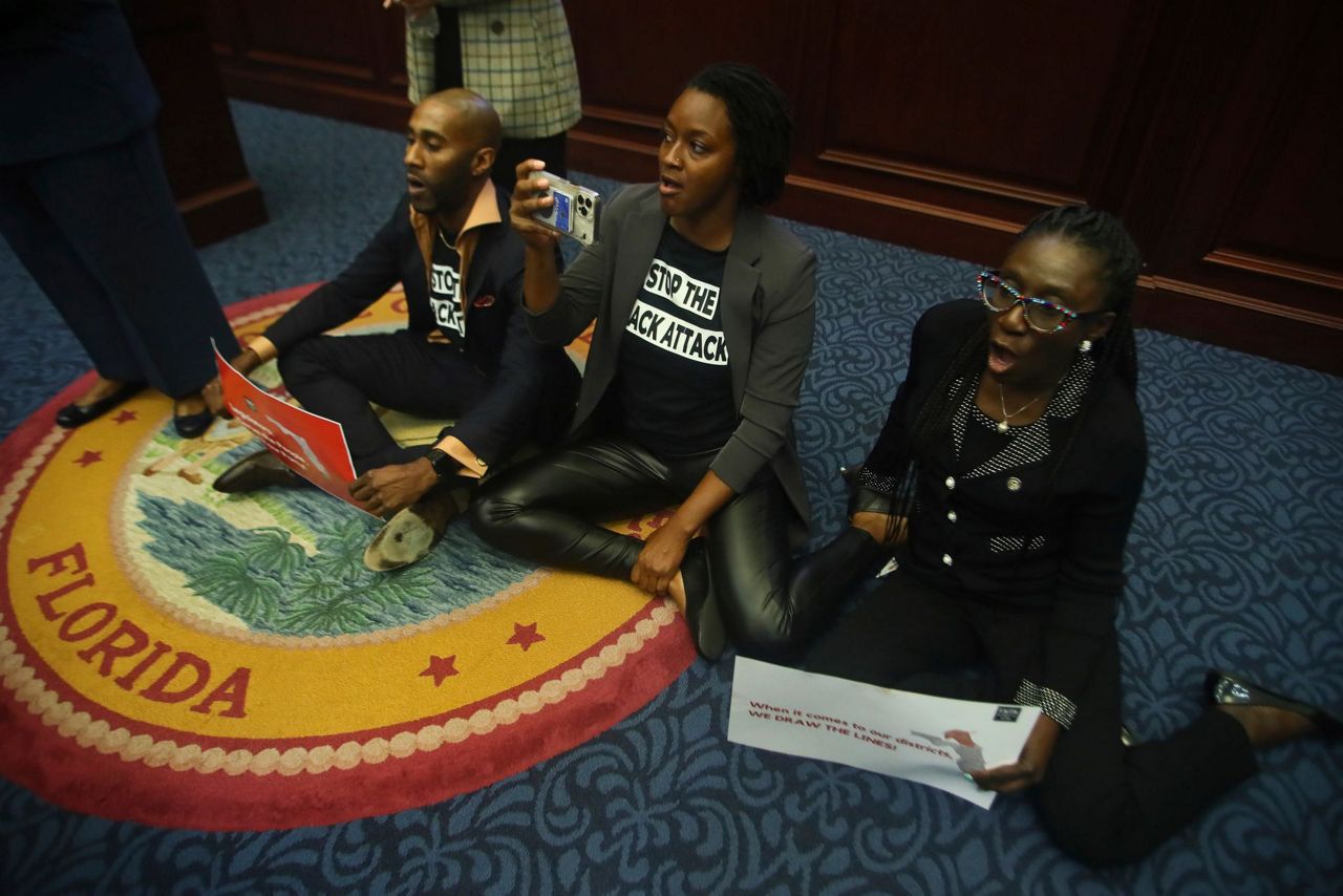 Florida Black Lawmakers Protest Desantis Congressional Map