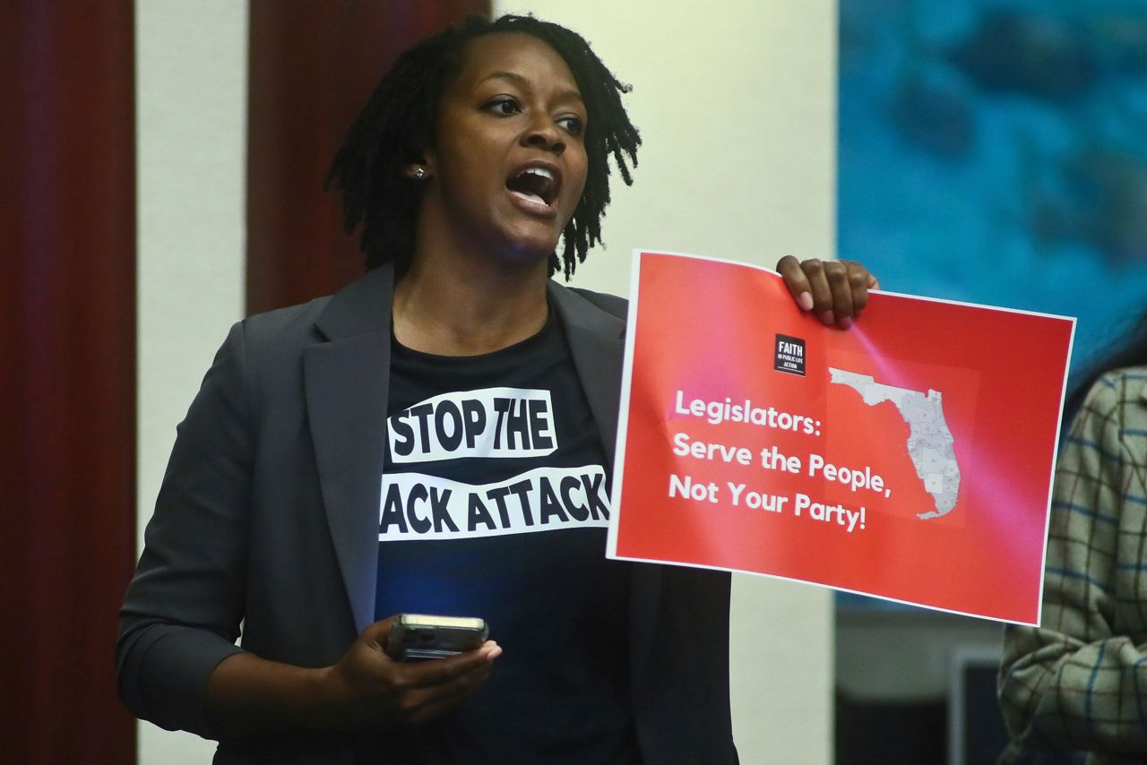 Florida Black Lawmakers Protest Desantis Congressional Map