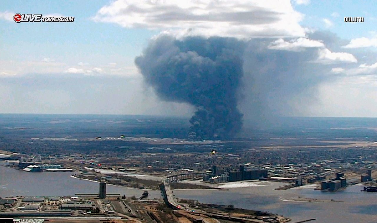 The Latest: Evacuation order lifted following refinery fire