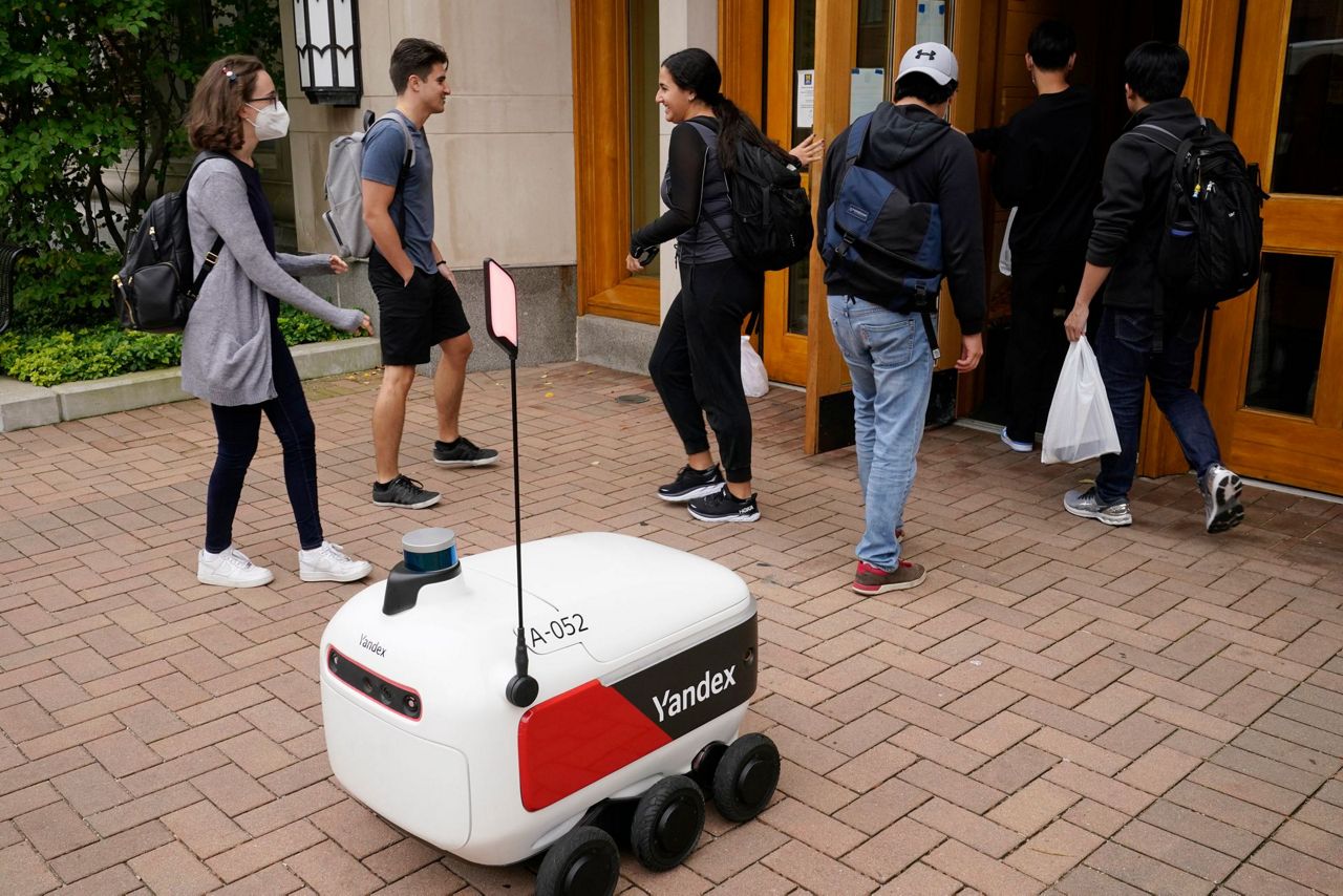 Robots hit the streets as demand for food delivery grows