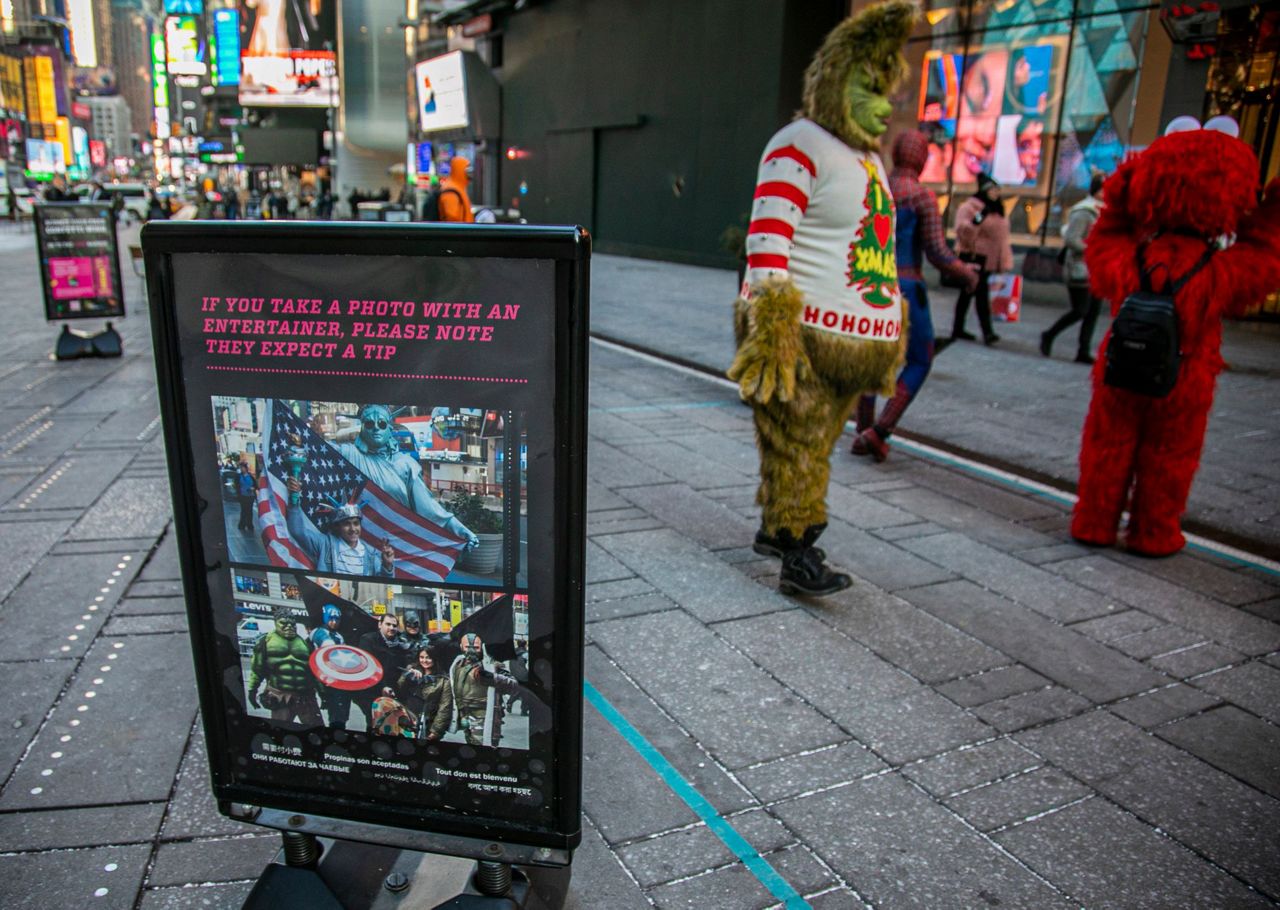 Times Square characters head to Rock Center for the holidays