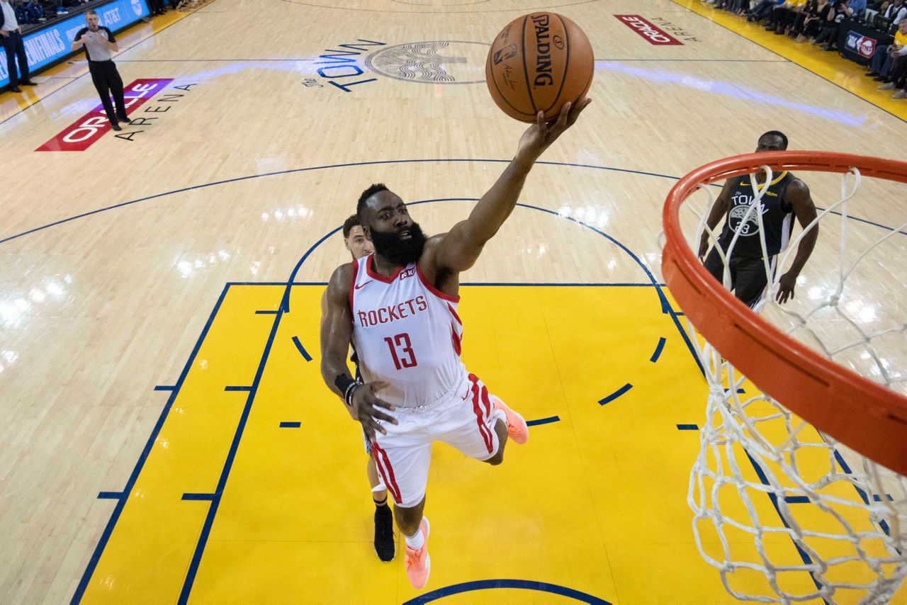 James Harden played with blurred vision and stinging eyes