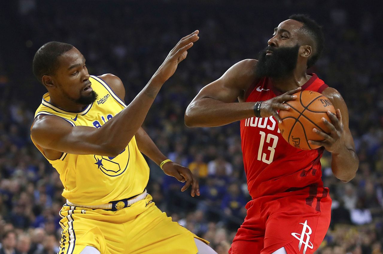 James Harden rallies Rockets in OT to beat Warriors 135-134