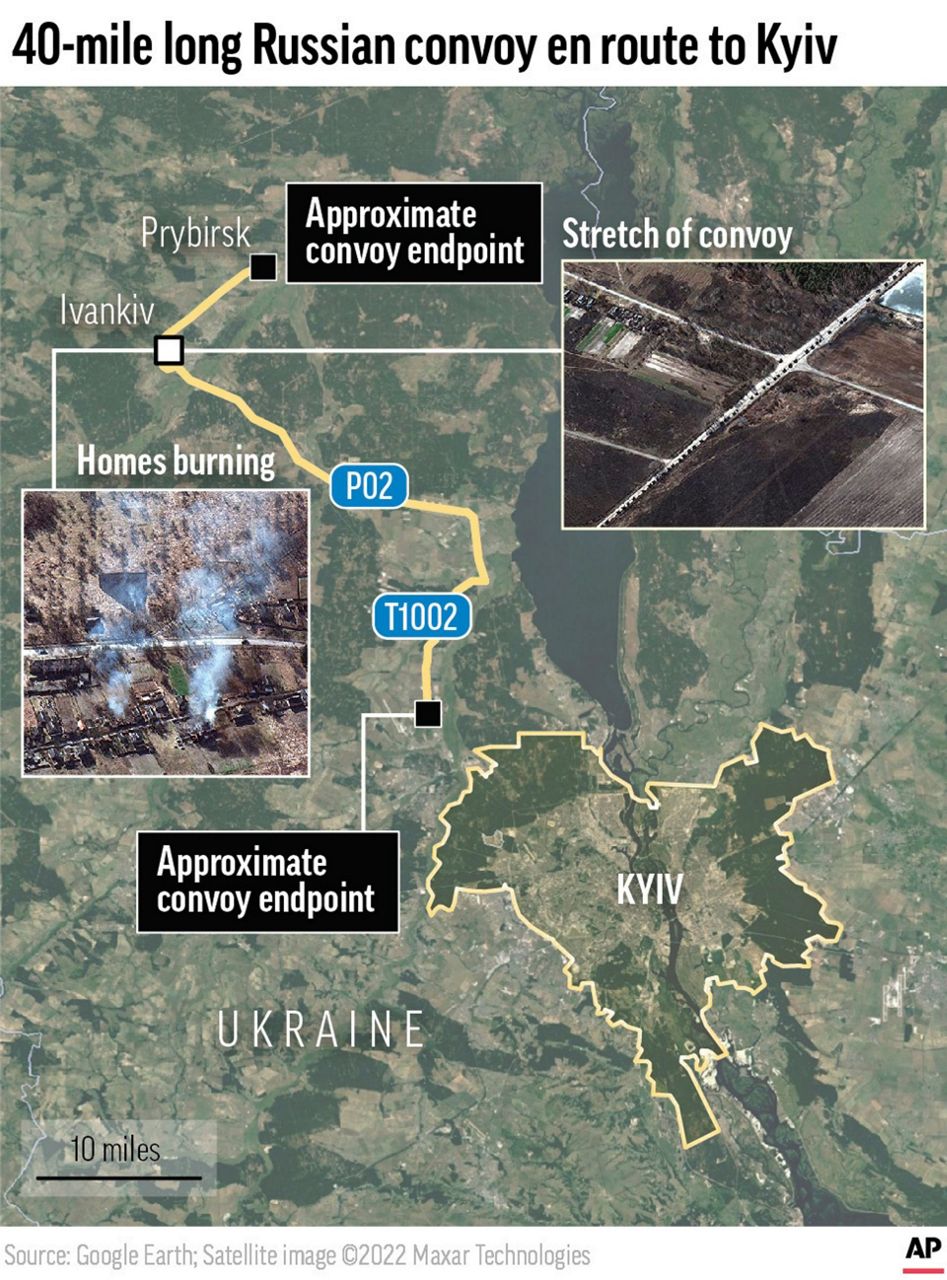 EXPLAINER: Is stuck convoy in Ukraine a setback for Russia?