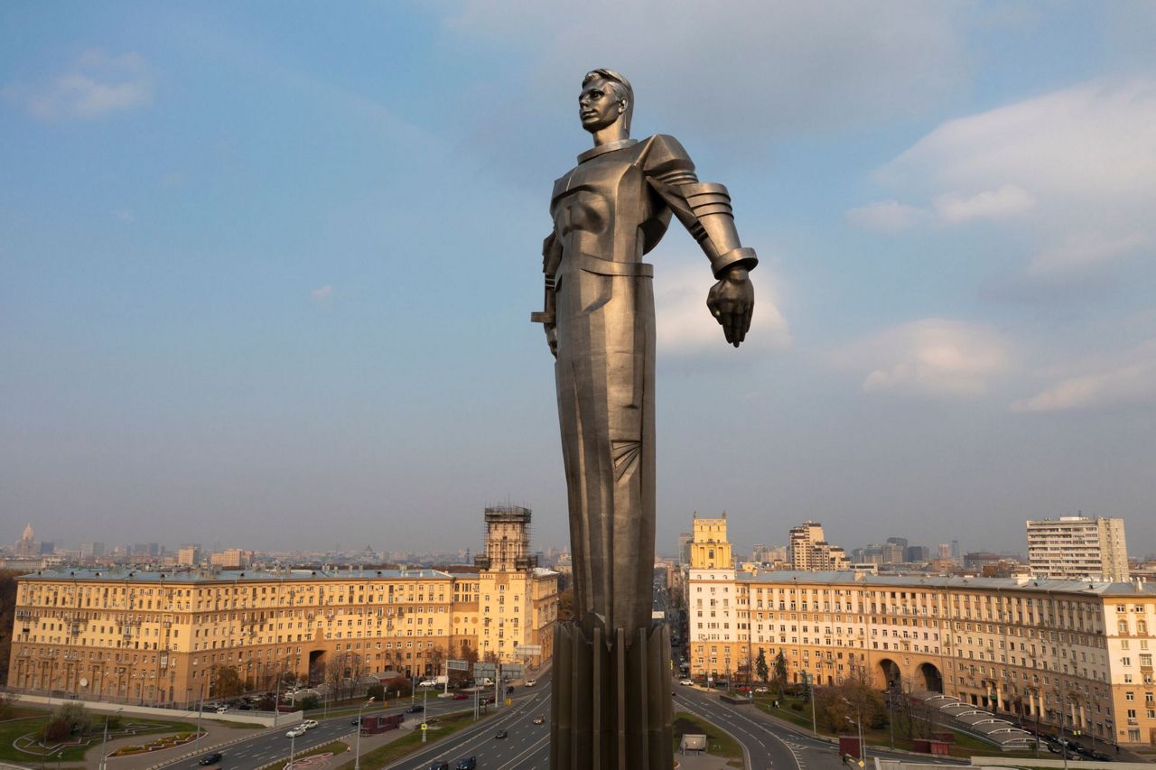AP PHOTOS: From Moscow to Pacific, Russia glorifies Gagarin