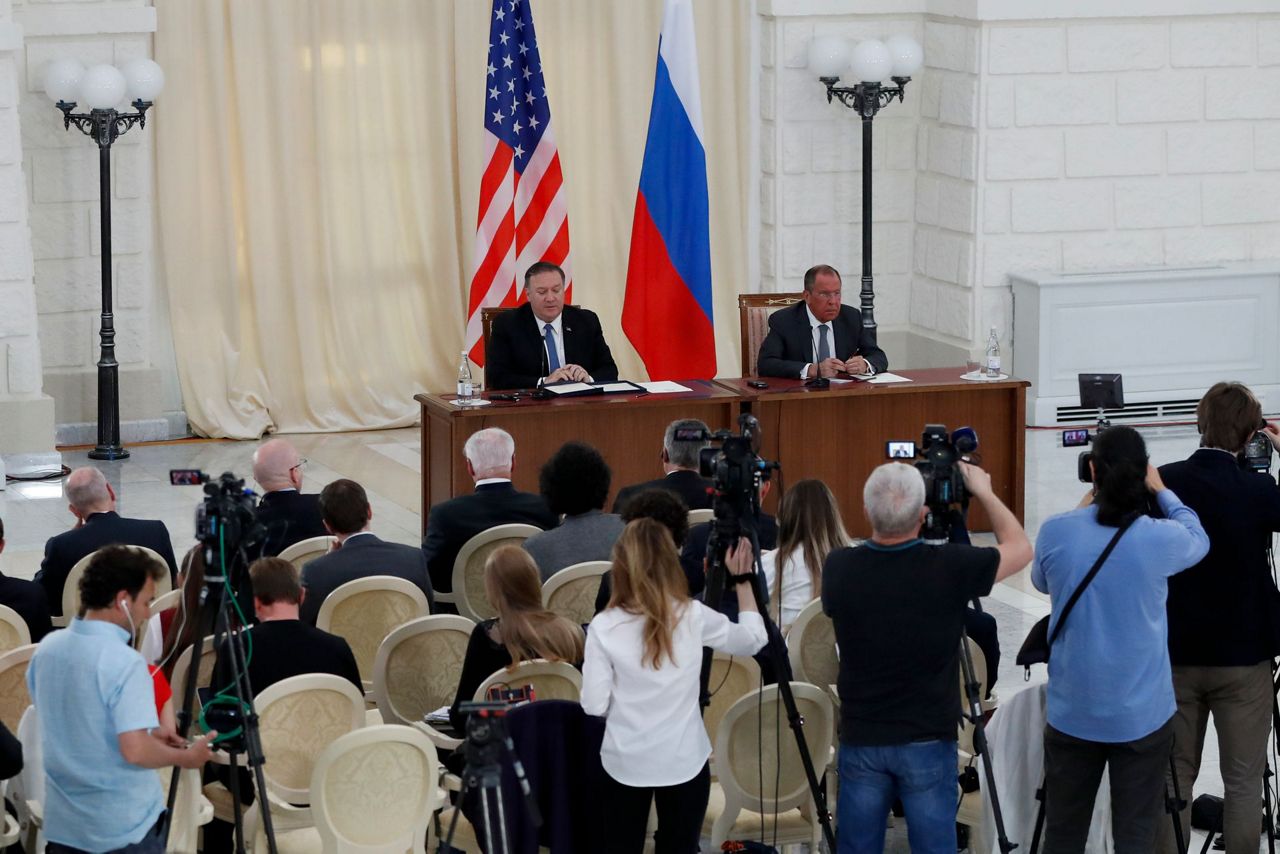 The Latest: US secretary of state arrives in Russia