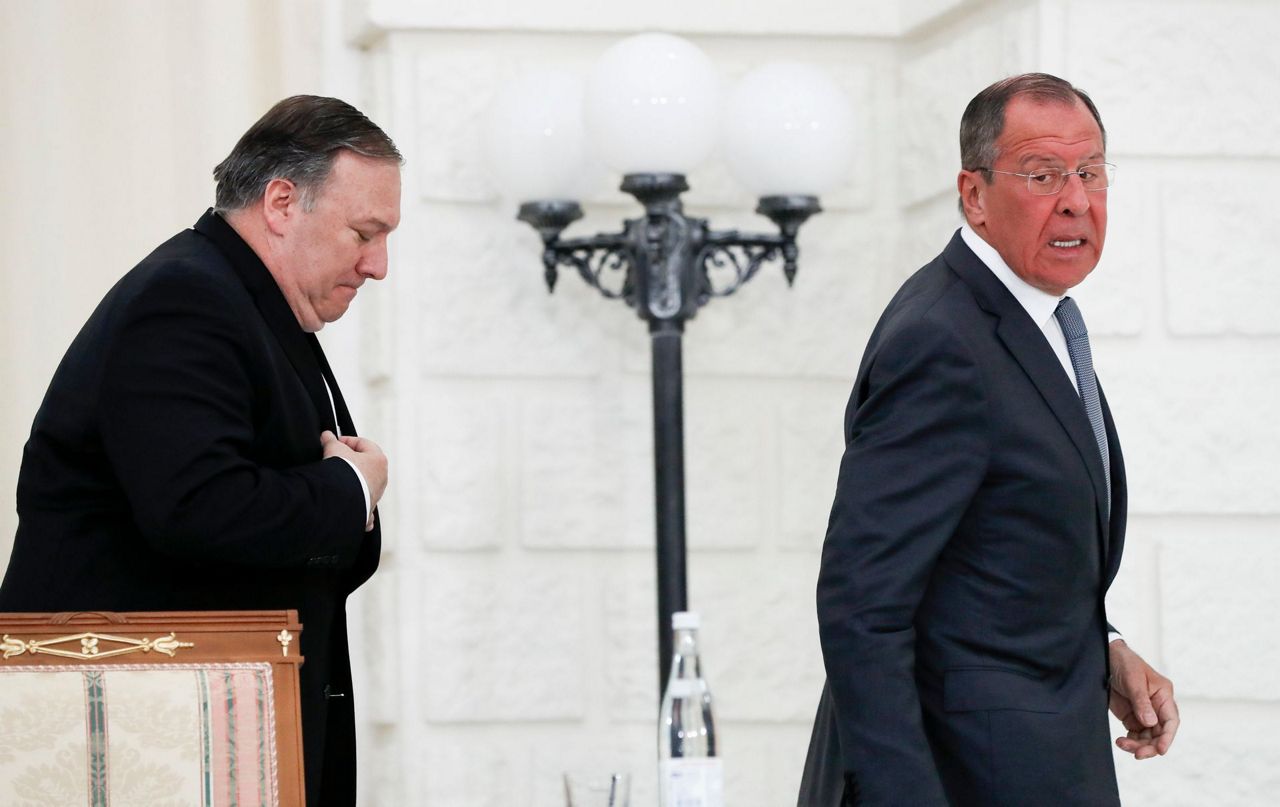 The Latest: US secretary of state arrives in Russia
