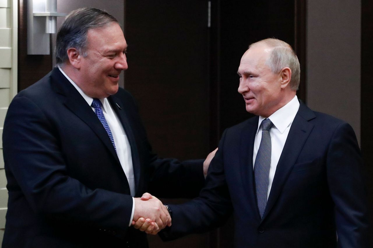 The Latest: US secretary of state arrives in Russia