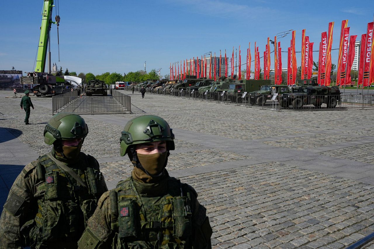 Kremlin parades Western equipment captured from Ukrainian army at ...