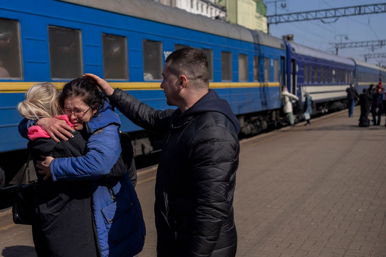 'No city anymore': Mariupol survivors take train to safety