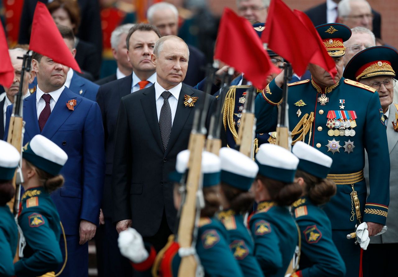 AP PHOTOS: Russia celebrates 74th end of WWII in Europe