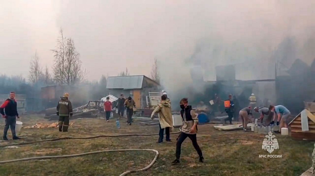 Wildfires rage in Russia's Ural mountains, Siberia