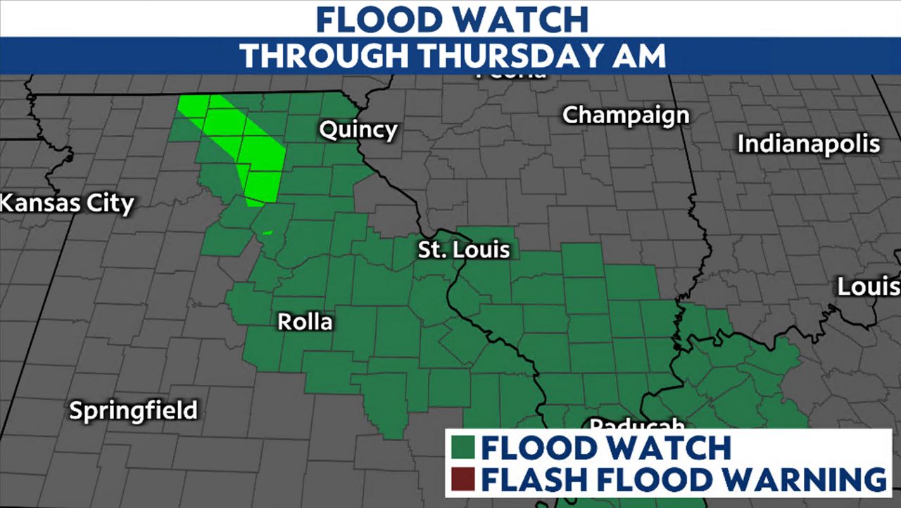 Heavy rain expected midweek; Flood Watch issued