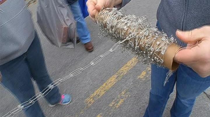 Watertown Attemps to Set World Record for Longest Safety Pin Chain